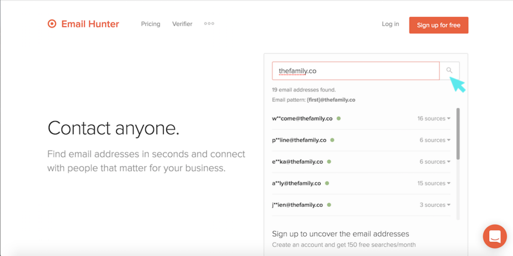 Hunter : Find email addresses in seconds • Bosser en pyjama